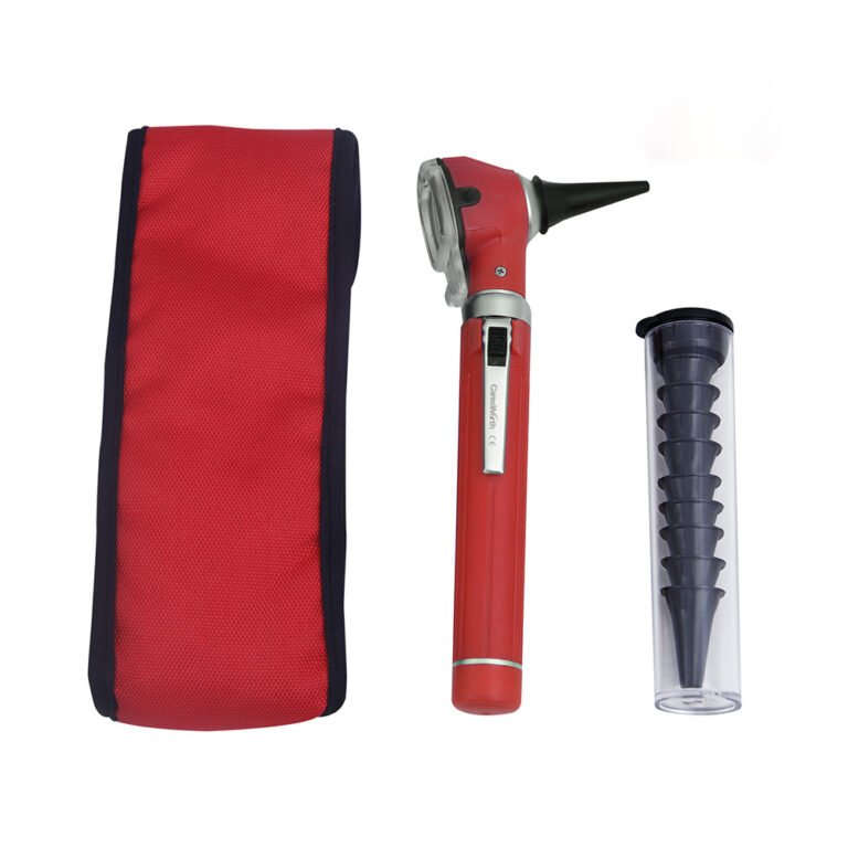 Fiber Optic Mini Otoscope Set in Red Color - Murree Corporation